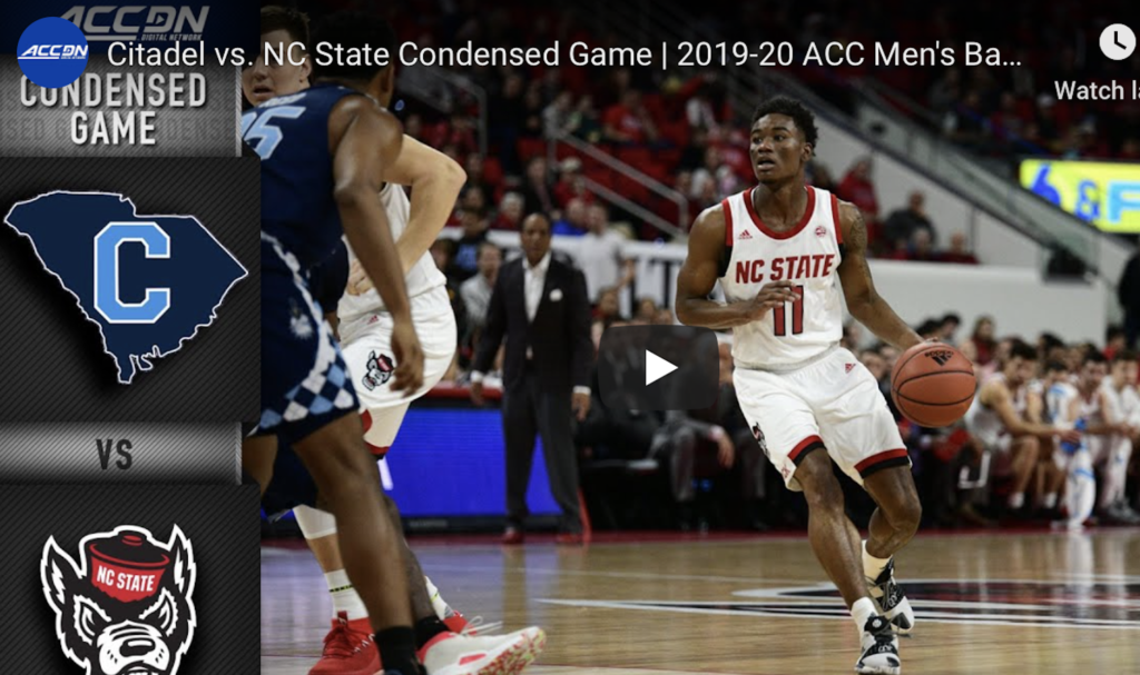NC State 83 The Citadel 63: ACCDN Highlight Reel & Condensed Game
