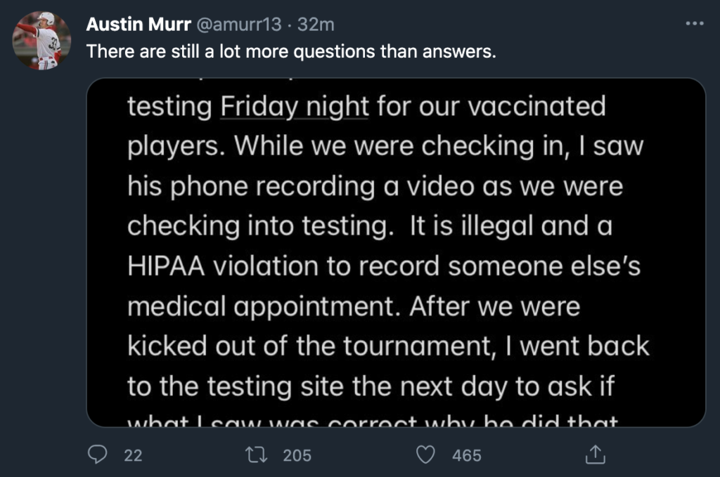 NC State's Austin Murr Reports Being Filmed in Testing Center by NCAA