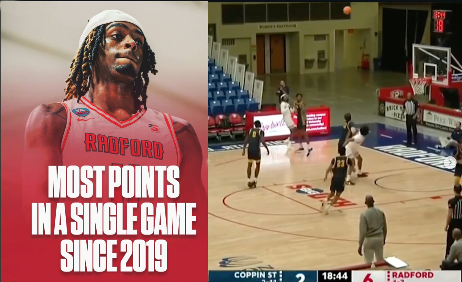 Former NC State forward, Dennis Parker Jr goes for 54 points, the most in