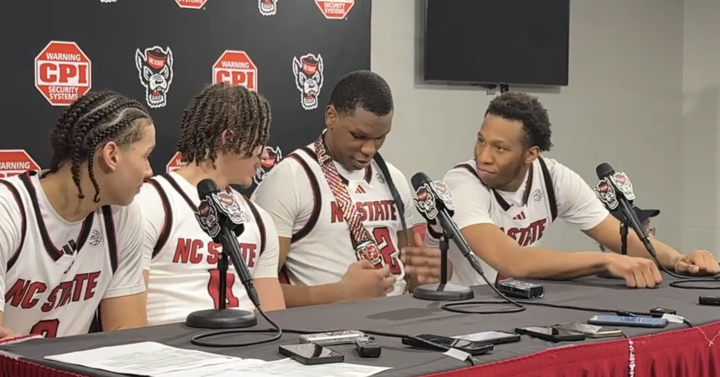 NC State Players React After 82-58 Blowout Win Over UNC