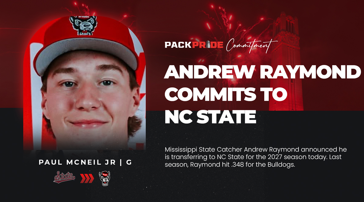 NC State Lands Mississippi State Catcher Andrew Raymond